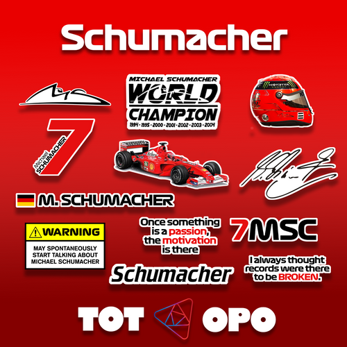 Michael Schumacher | 12 stickers | TOTOPO