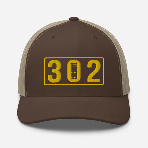 302 Tower Trucker Cap (Brown and Yellow) | 302 Life