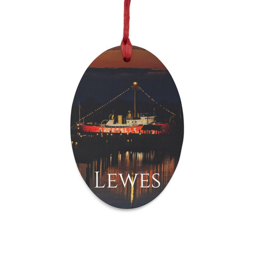 Lewes Lightship Overfalls Wooden Ornament | 302 Life
