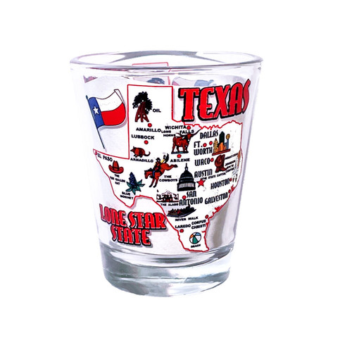 Texas Map Design Shot Glass | southwest-souvenir