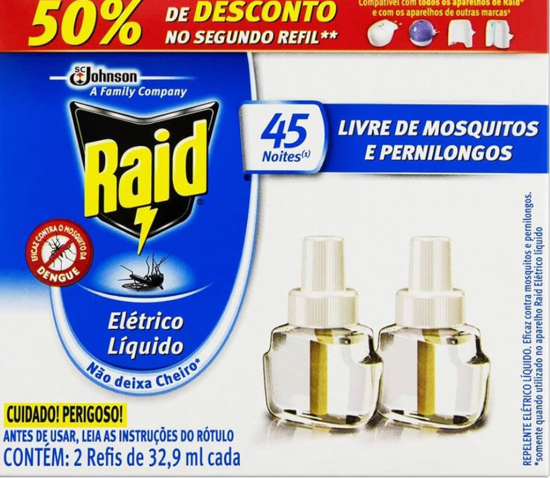 Inseticida Eletrico Liquido Refil Regular 2 Unidades