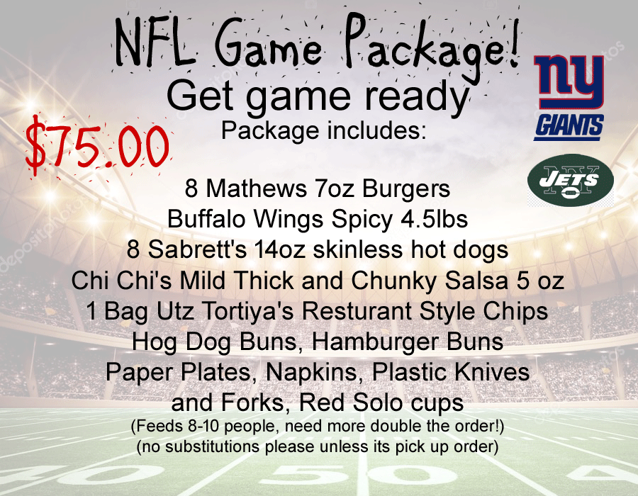 NFL Game Package! | Mathews Prime Foods