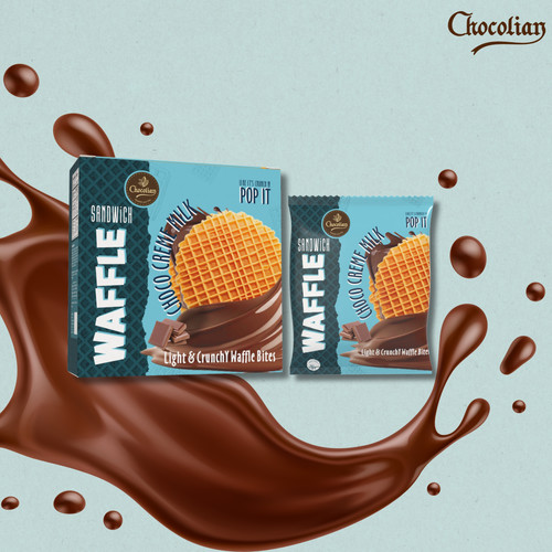 Chocolian Milk Chocolate Sandwich Waffle - 3 pcs | Arsian