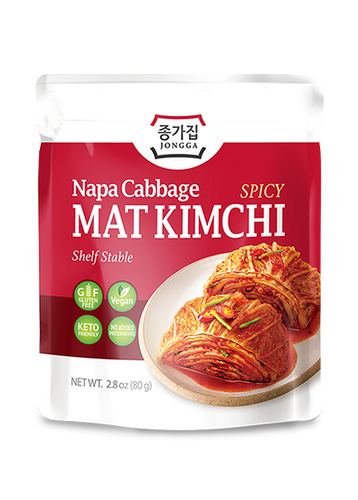종가집 1인분 김치팩 (Kimchi Packet 80g per serv) x 8 pack (1case) x 6 case Min ...