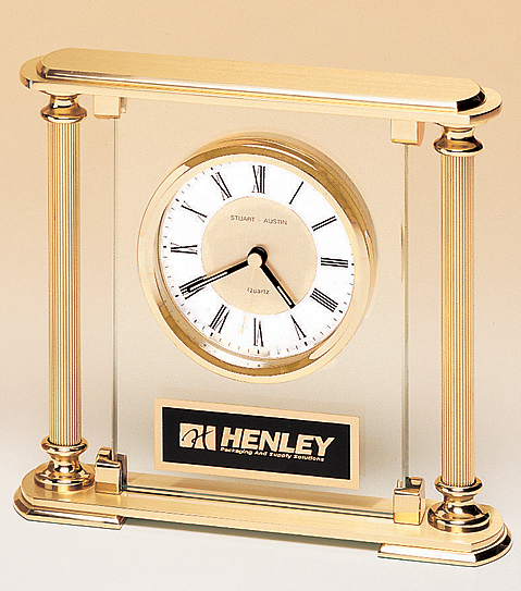 BC9 Glass Upright Desk Clock