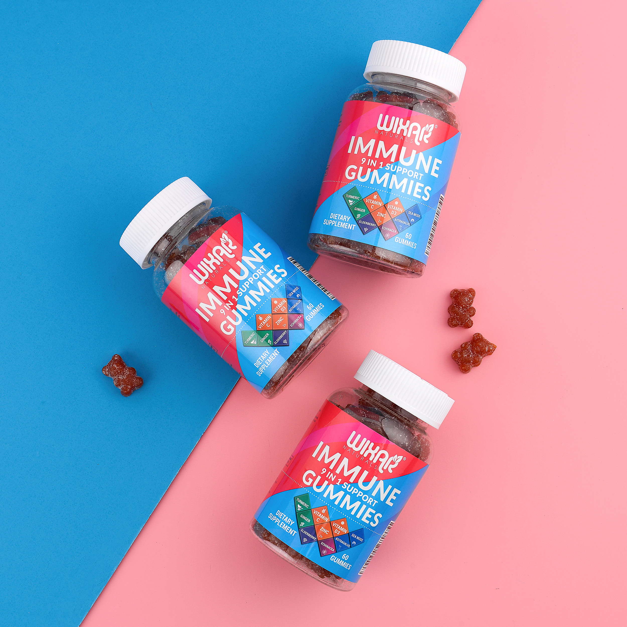 Buy Immune Support Gummies with Vitamin C, D3, Zinc, elderberry | Wixar ...