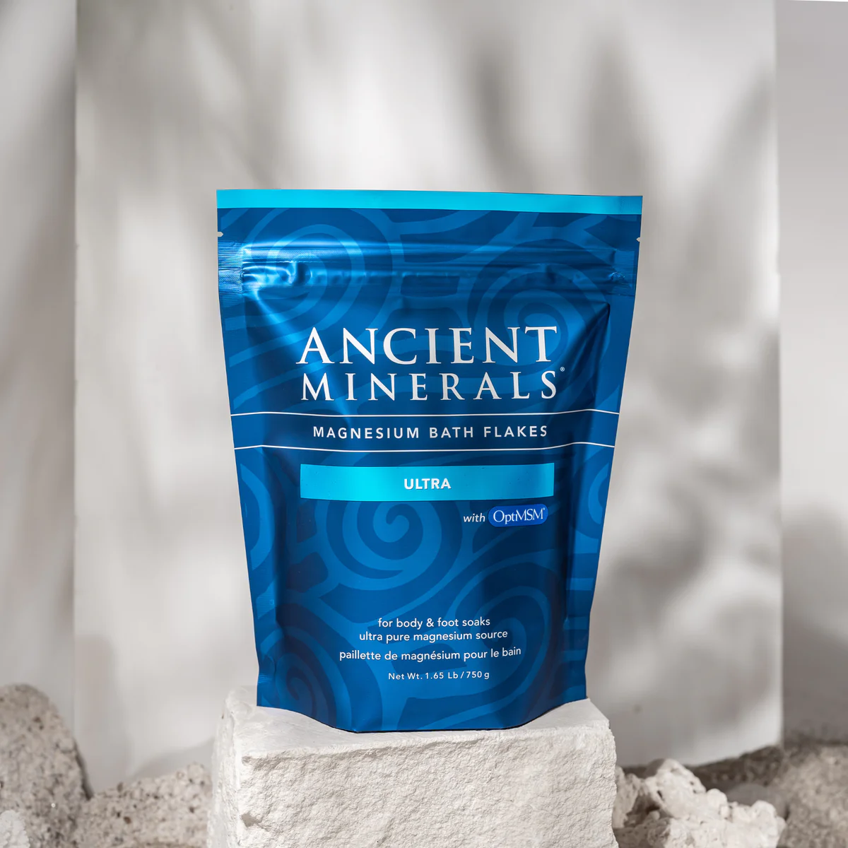 ANCIENT MINERALS - MAGNESIUM BATH FLAKES ULTRA + MSM | Balancebermuda
