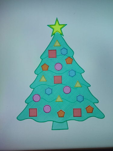 Árbol de Navidad números y formas | Lasletrasdetoni