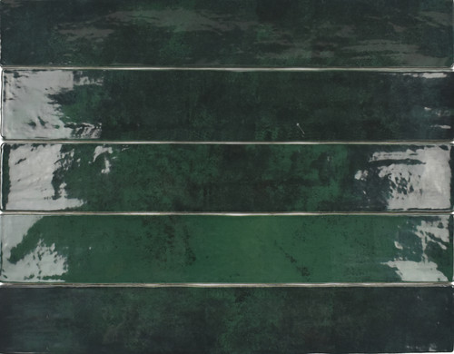 Zellige Ceramic Wall Tile Color Emerald Green 2.5″x 16″ | Licari Tile ...