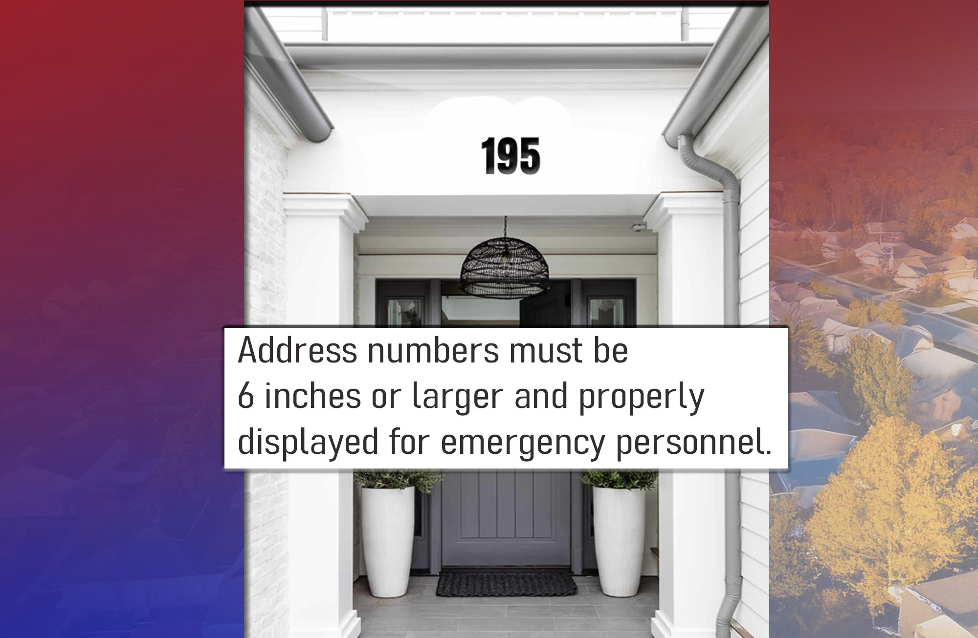 Please Display Address Numbers Properly For Emergency Personnel ...