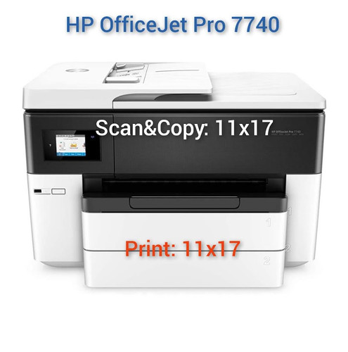 HP 11x17 Officejet_Pro 7740 Wide Format Printer/Copy/Scan USB+Ethernet ...