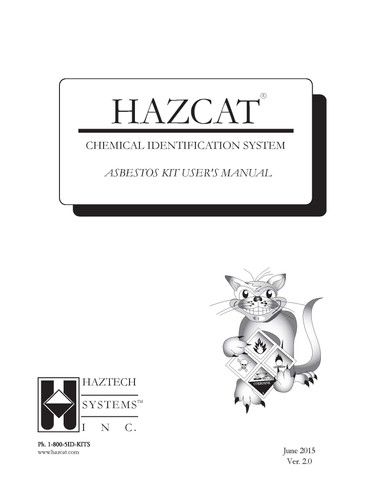 PB3024 - Asbestos Kit Manual | Hazcat