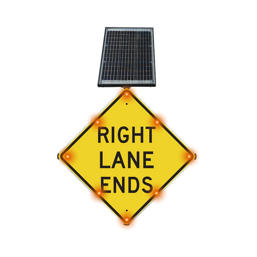 W9-1 Right Lane Ends Sign | Stop-Lite