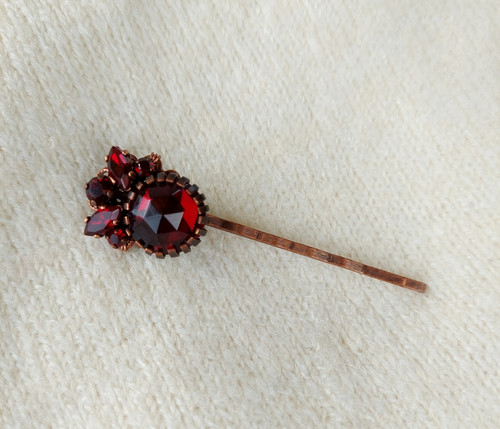 RED RHINESTONE HAIR PIN Hair Jewelry | mdmbutiik