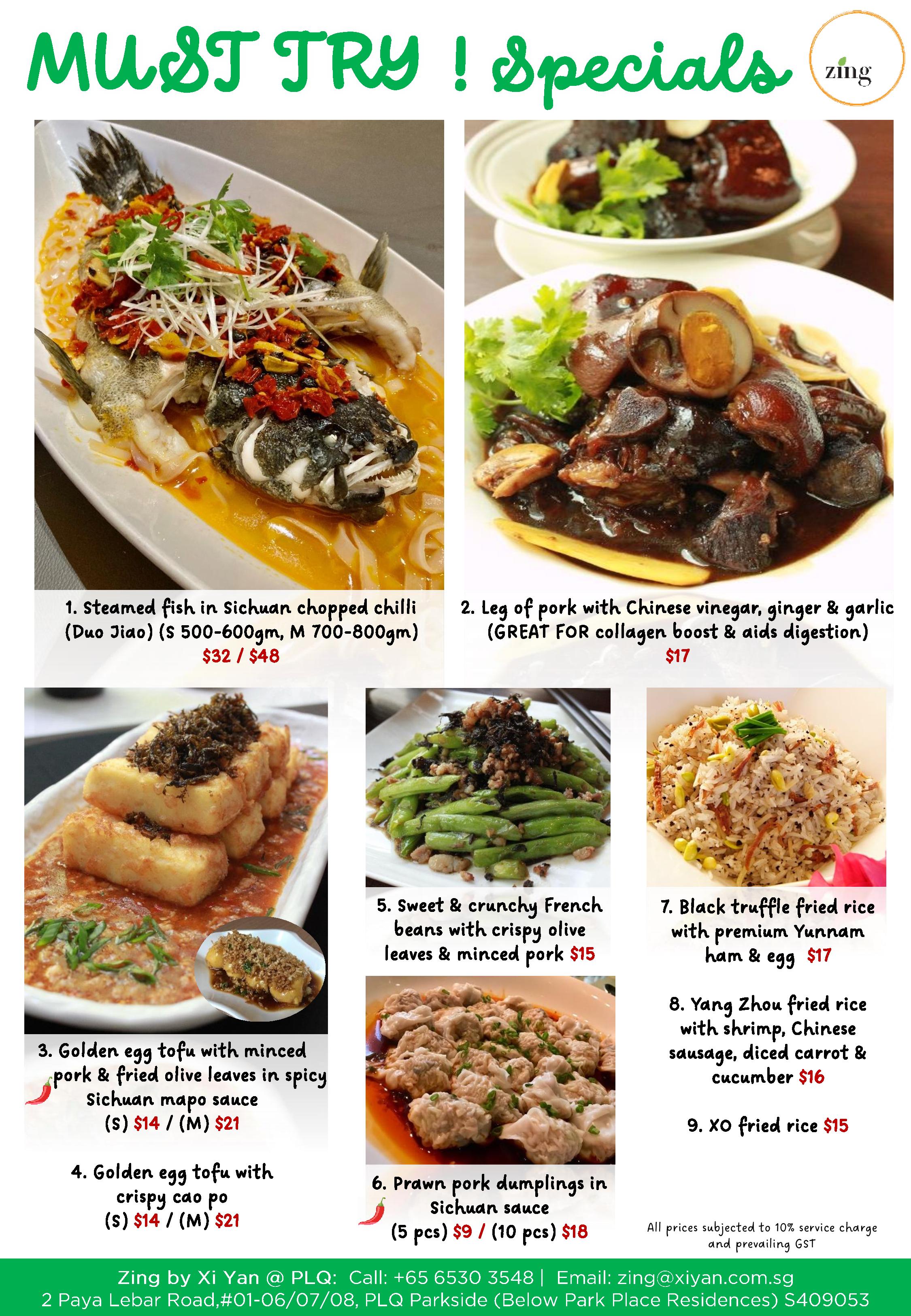 Xi Yan | Contemporary Menu | Casual Dining