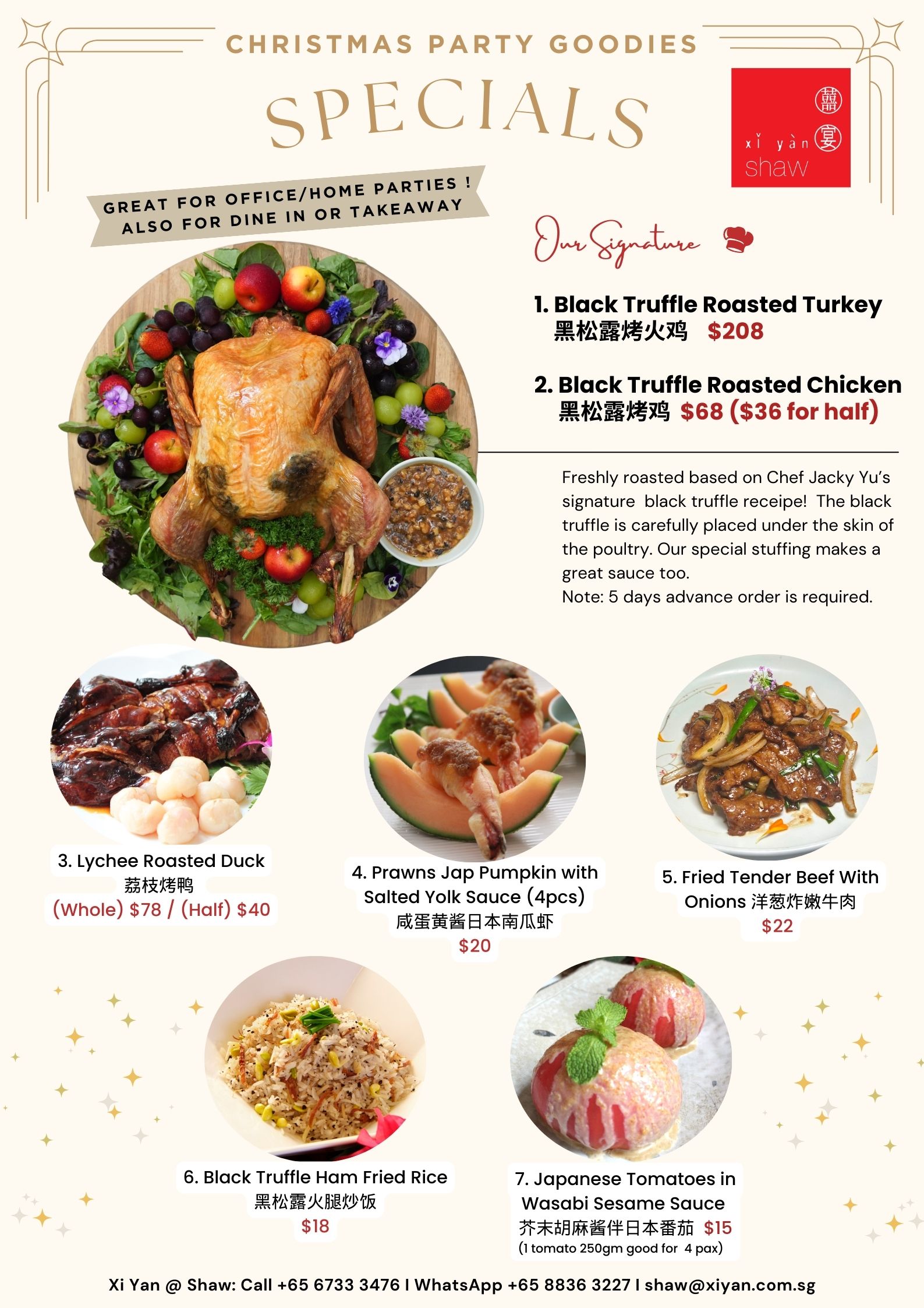 Xi Yan | Contemporary Menu | Casual Dining