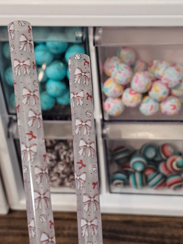 Baseball bow straw | Moyer Lane Designs