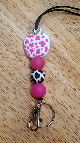 Hot pink cowprint apple | Moyer Lane Designs