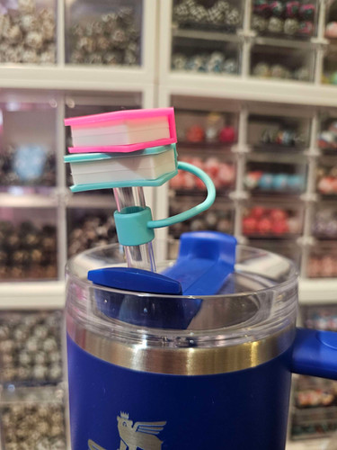 Book stack straw topper | Moyer Lane Designs