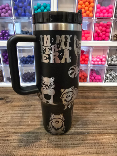 Black In My Feral Era 40oz Tumbler | Moyer Lane Designs