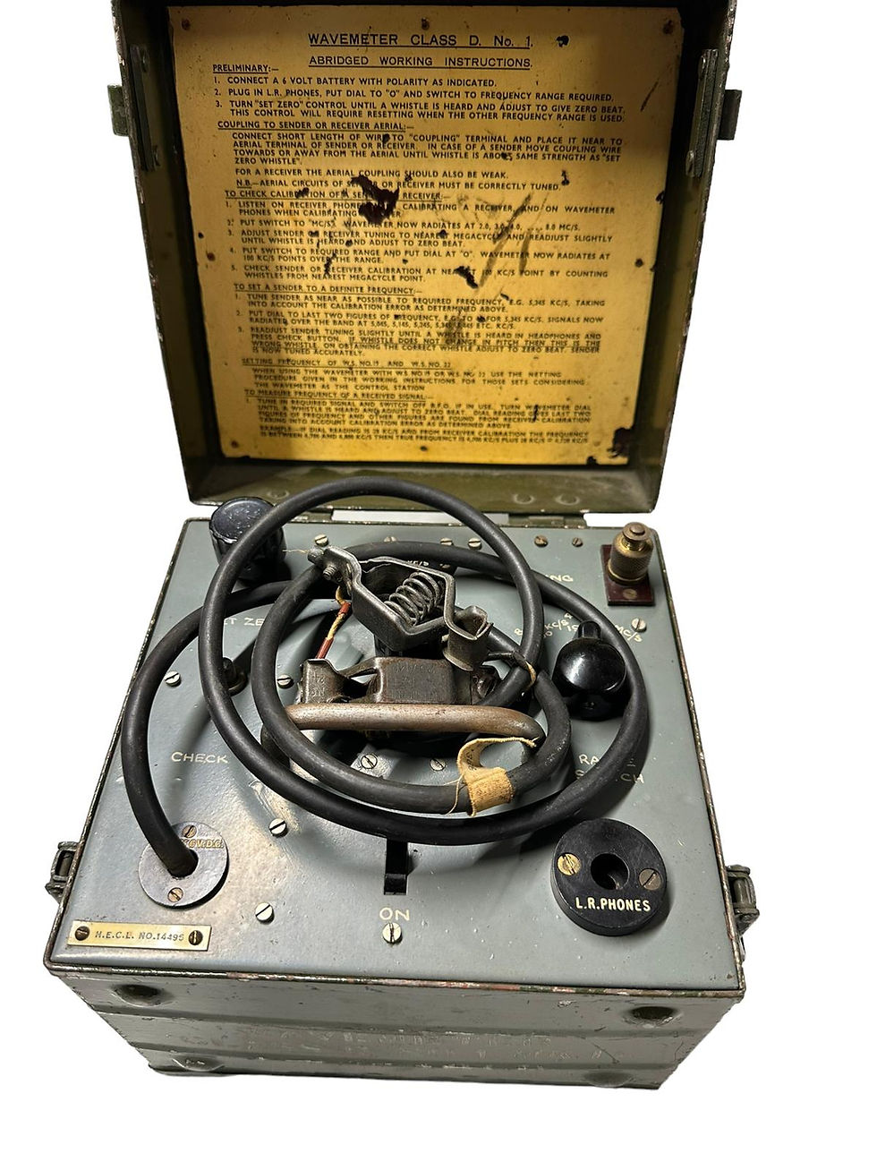 Army military radio WW2 Wireless set 19 Wavemeter Class D no. 1 MK2 ...