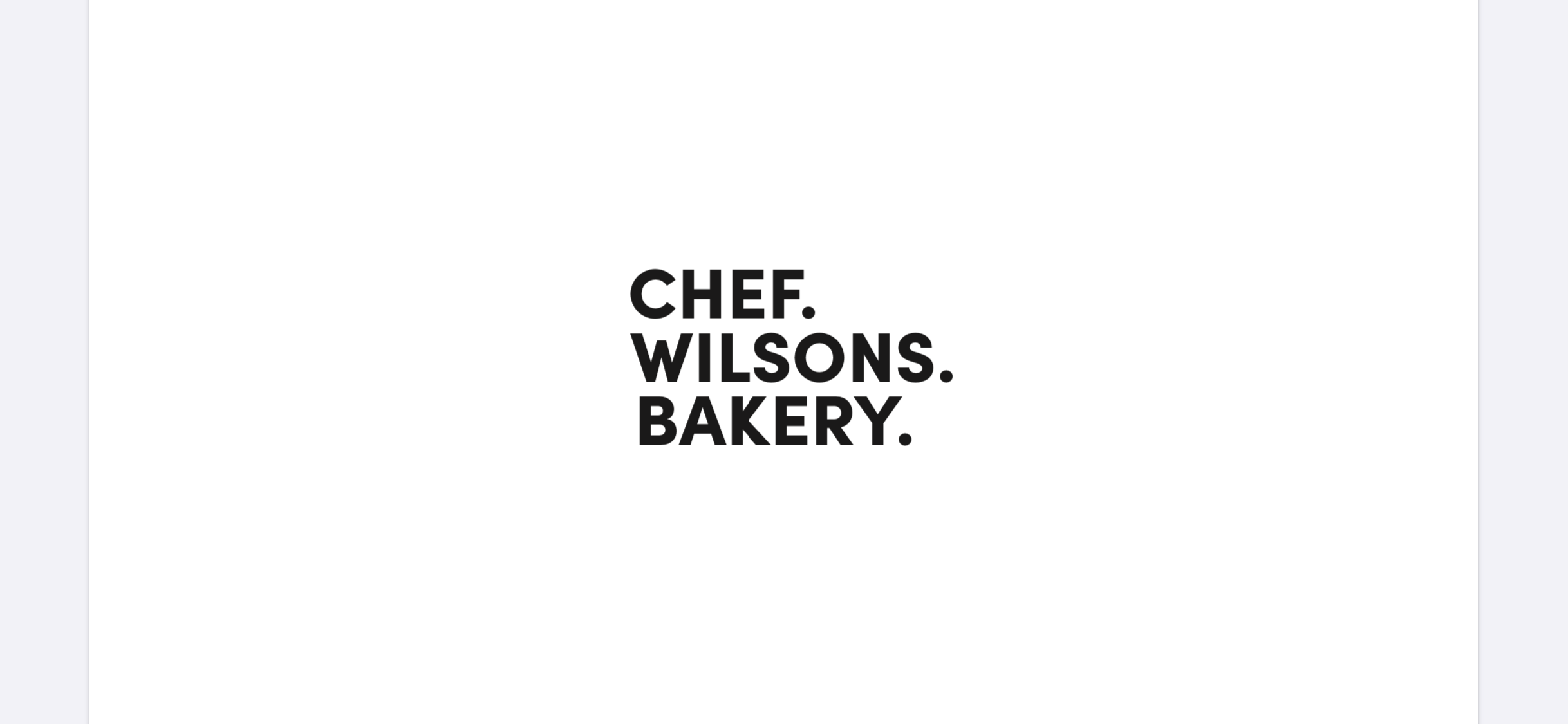 Shop | Chef Wilsons Bakery