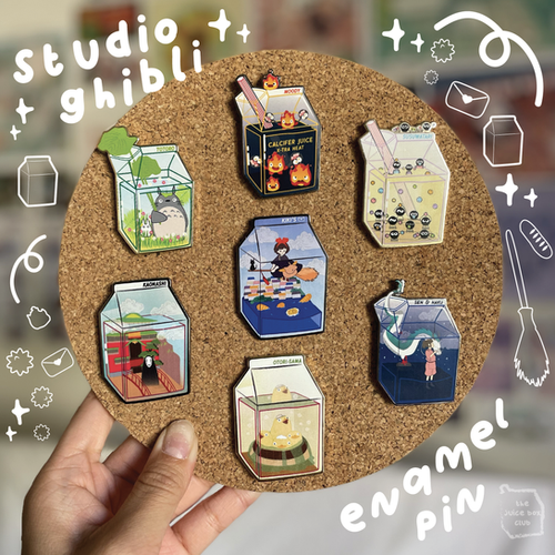 Studio Ghibli x The Juice Box Club Enamel Pins | The Juice Box Club