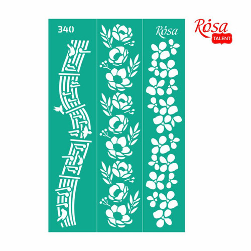 Fun Borders #3 Stencil (Emotion & Romance No. 340) | Washable Reusable ...