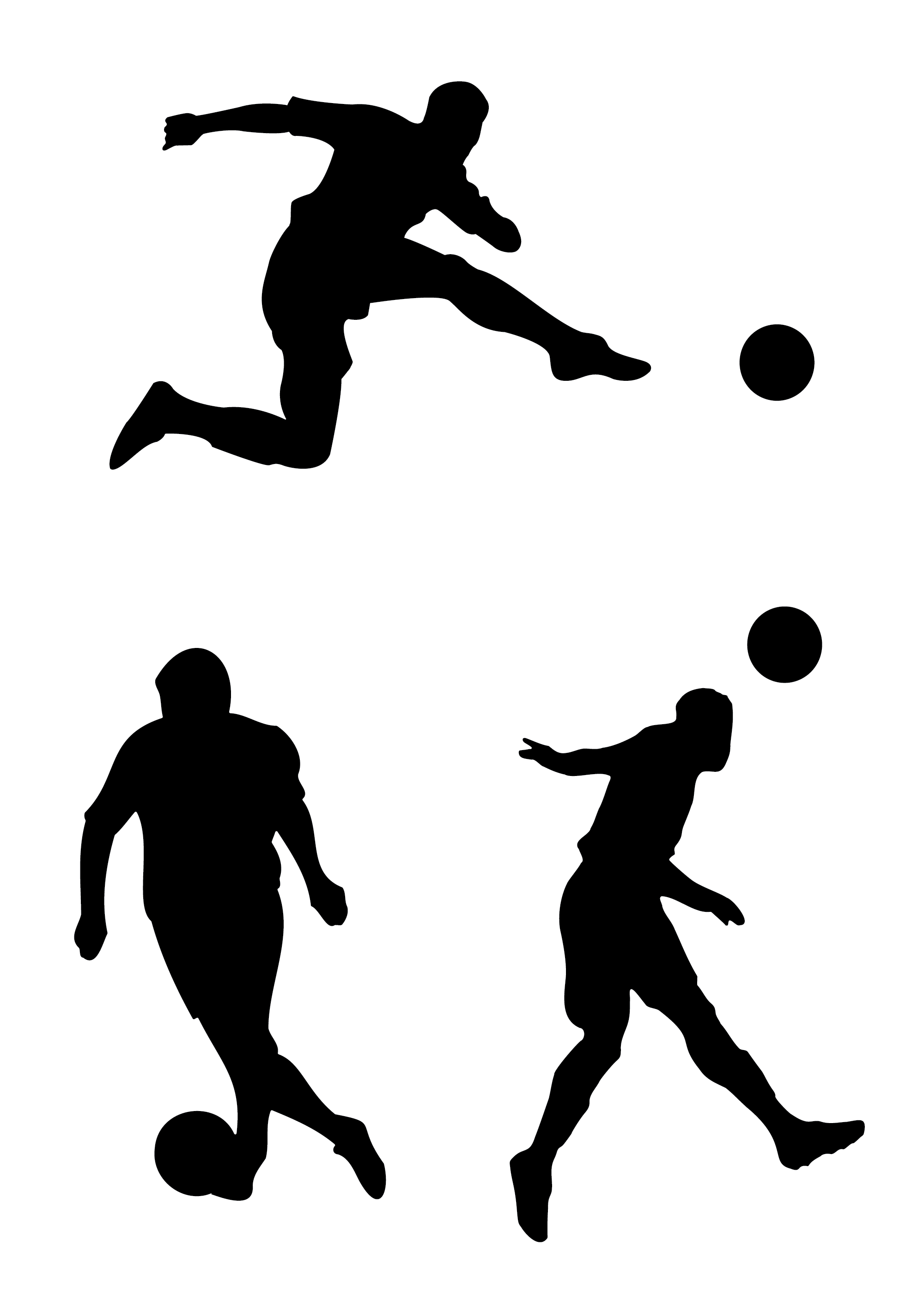 Football Silhouettes - Reusable Stencil - Non-Adhesive or Self-Adhesive ...