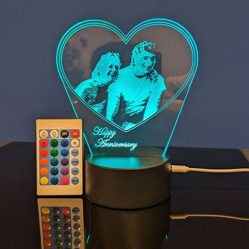 Laser Engraved LED Light Photo | Washable Reusable Self-Adhesive Stencil