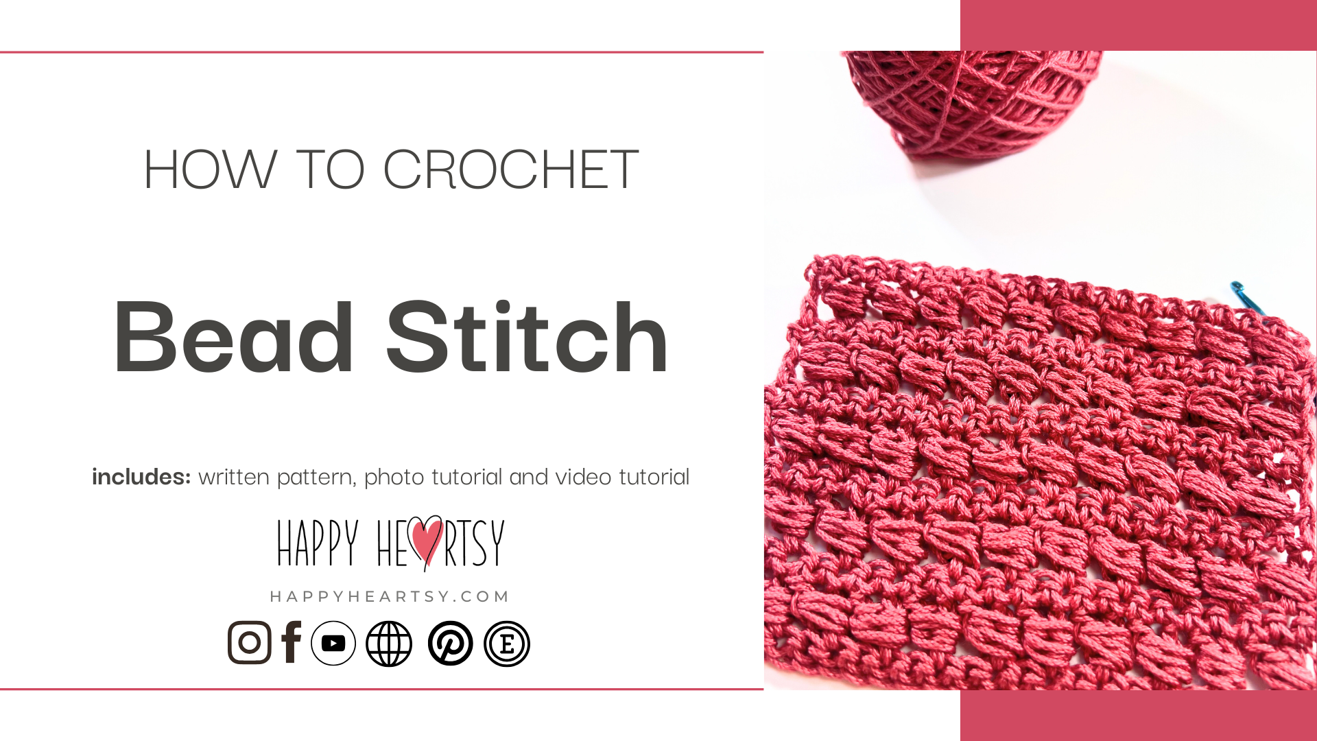 How to Crochet the Bead Stitch (Step-by-Step Tutorial with Video + Photos)