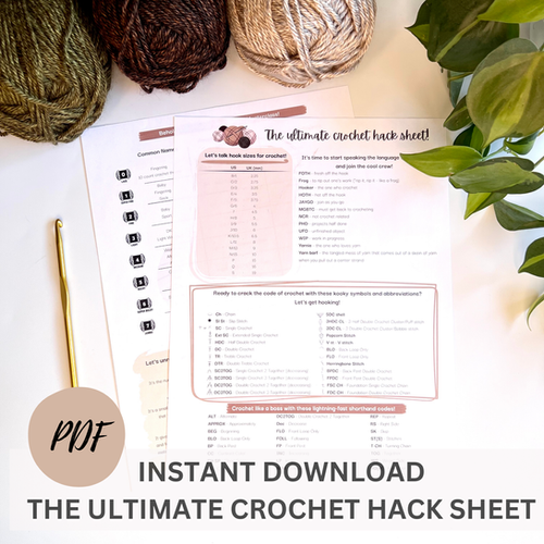 Crochet Cheat Sheet | Happy Heartsy