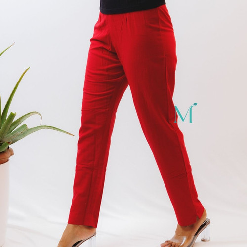 Cotton Straight Pants | Mayili: Home