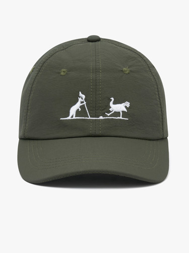 AUSTRALIAN GOLF PASSPORT CAP - DARK GREEN NYLON | Angus&GraceGoGolfing