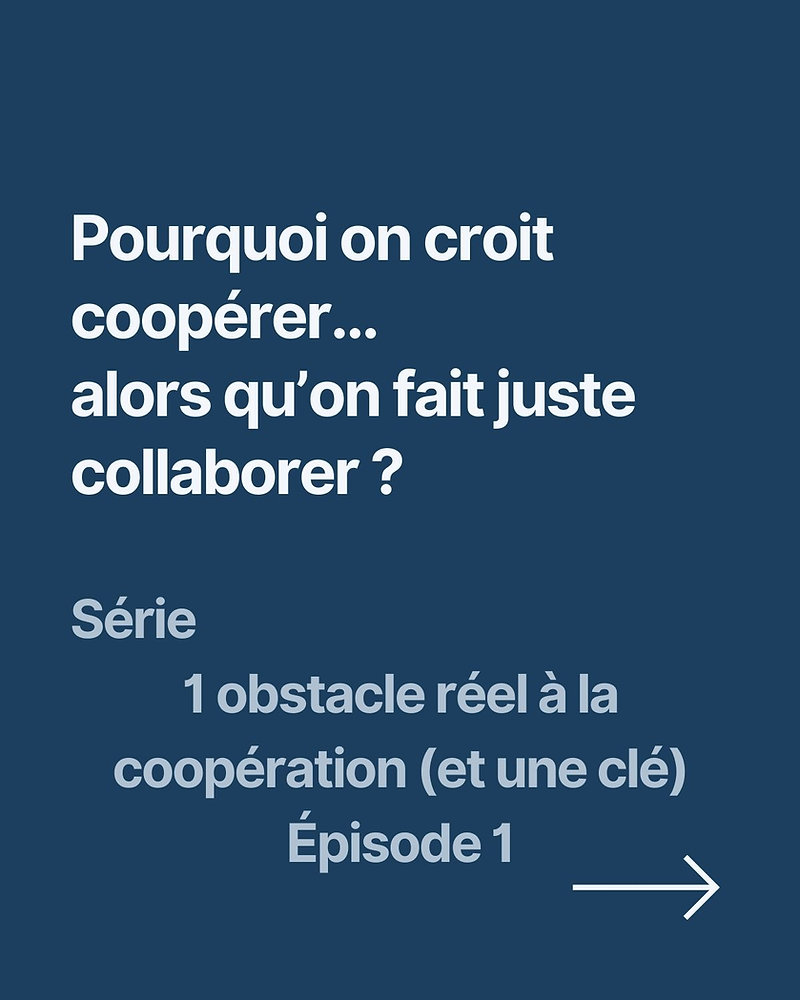 “Mais enfin, on coopère déjà