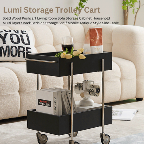 Lumi Storage Trolley Cart | Ukiyo Home Decor