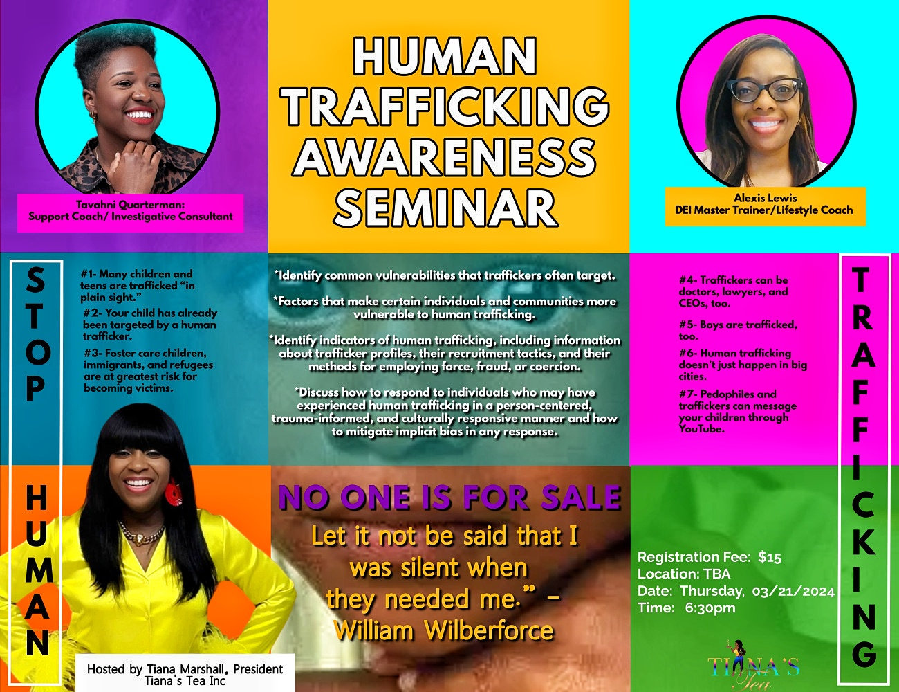 Human Trafficking Awareness Tianas Tea