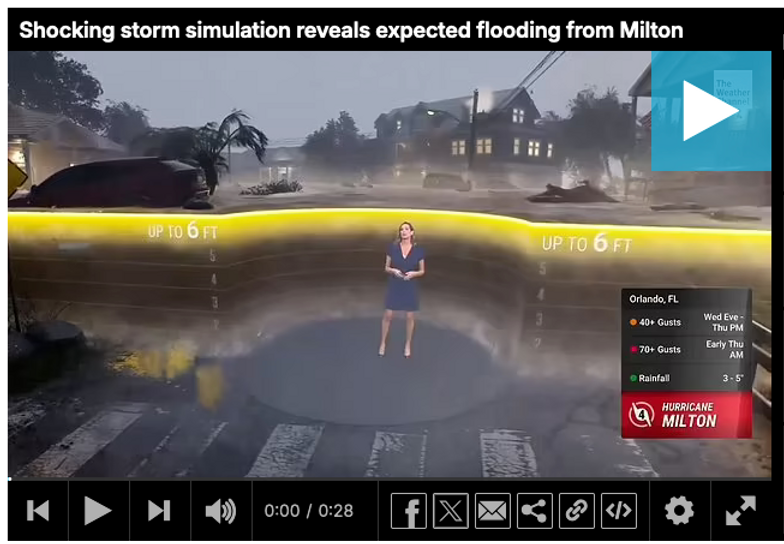 Shocking Storm Simulation Reveals Expected Flooding from Milton!