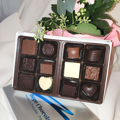 Ganache Assorted Chocolates in a box (12) | Hope Chocolates