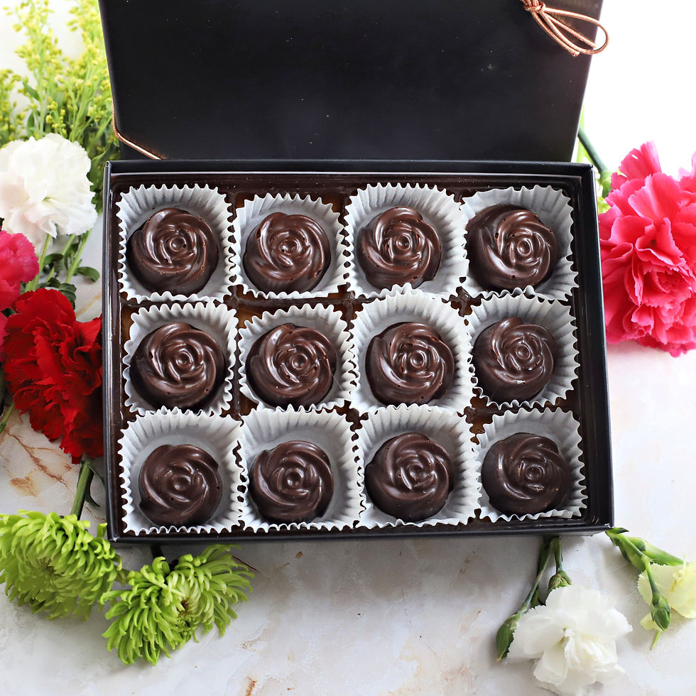 Two Dozen Roses Premium Dark Chocolate 5 oz | Hope Chocolates
