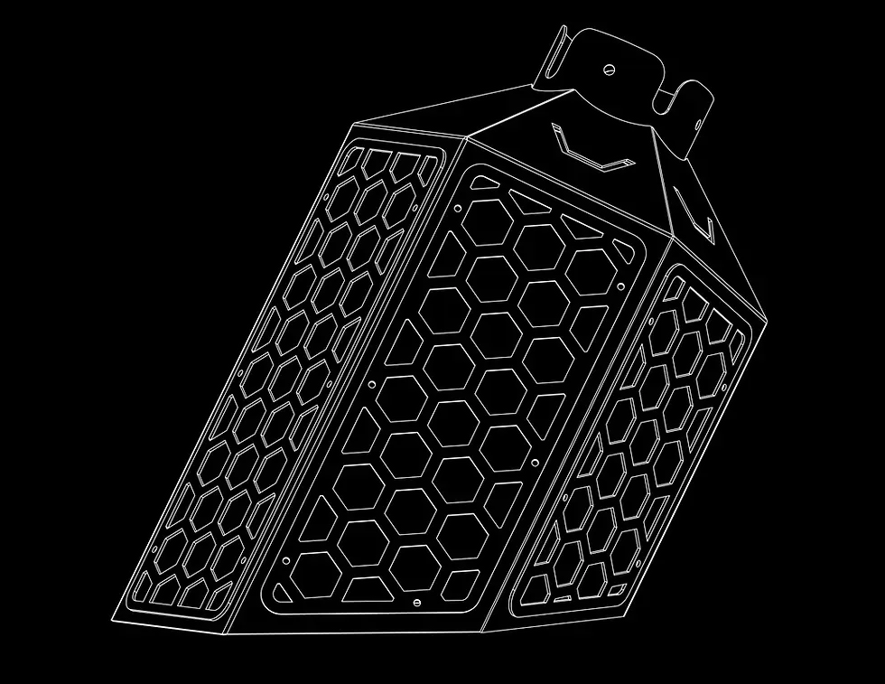 4-10 Inch Hexagon Exhaust Tip - Honeycomb Overlays (DXF FILE PACK ...