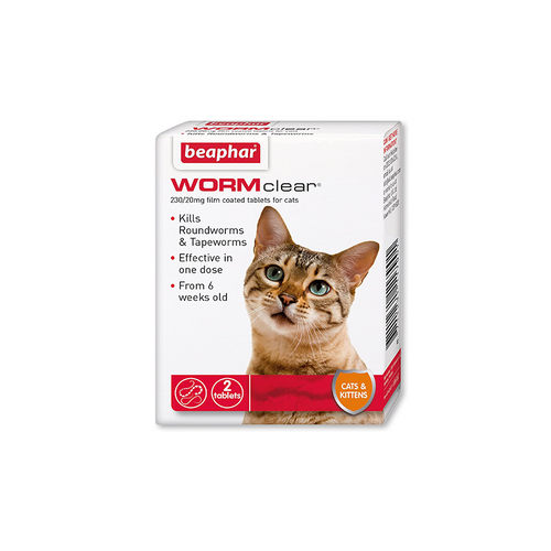 Beaphar | WORMclear® Tablets for Cats | Kills All Common UK Intestinal ...