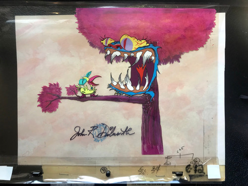 THE DIRDY BIRDY Animation Production Cel W Color Xerox BG - C12 ...