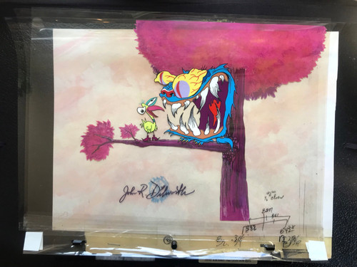 THE DIRDY BIRDY Animation Production Cel W Color Xerox BG - C26 ...