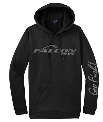 Go Fish! Performance Hoodie - Black | FALCON BOATS
