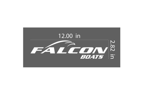 12 inch Vinyl Falcon Logo Window Decal | FALCON BOATS