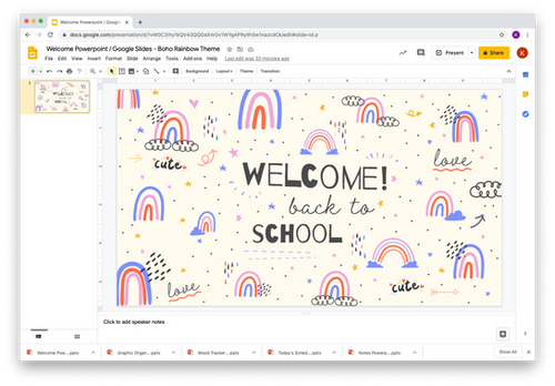 Welcome Powerpoint / Google Slides - Boho Rainbow Theme | Of Grace ...