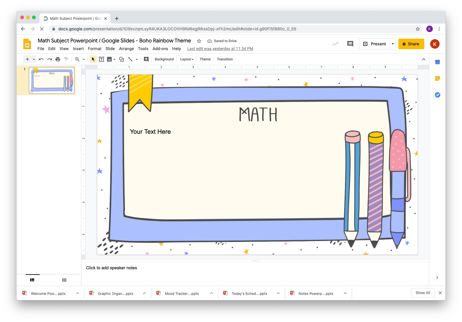 Math Subject Slide Powerpoint Google Slides Boho Rainbow Theme Of Grace math-subject-slide-powerpoint-google-slides-boho-rainbow-theme-of-grace