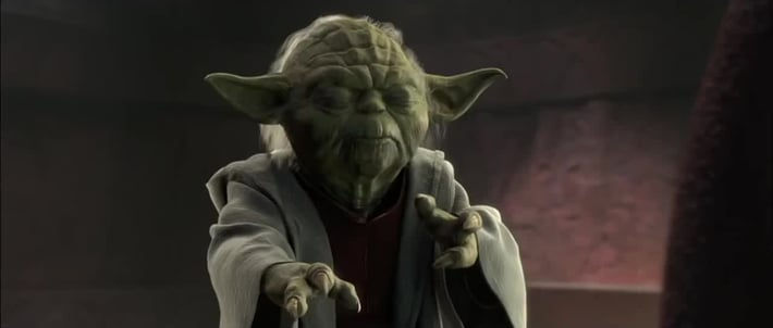 Yoda hands.