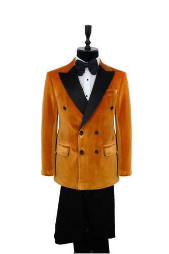 Men's Ceremony Suit Velvet Mustard | SUIT PARK ONLINE